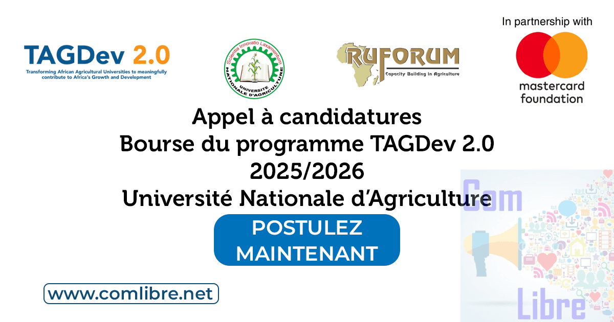 🌱 TAGDev 2.0 : Une Bourse Entièrement Financée pour les Futurs Leaders